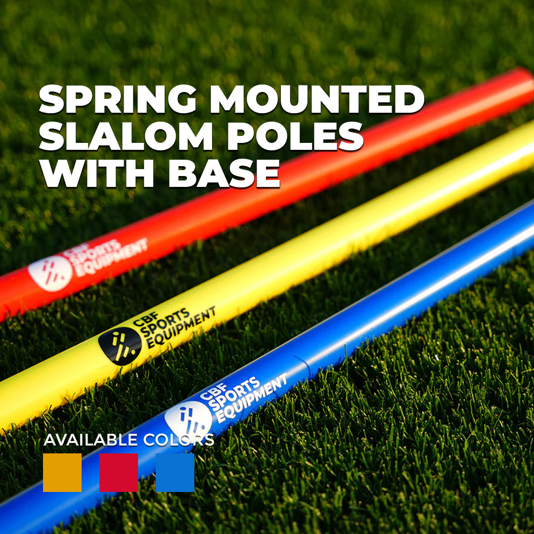 Spring Mounted Slalom Poles for Football Training with Base | CBF SE